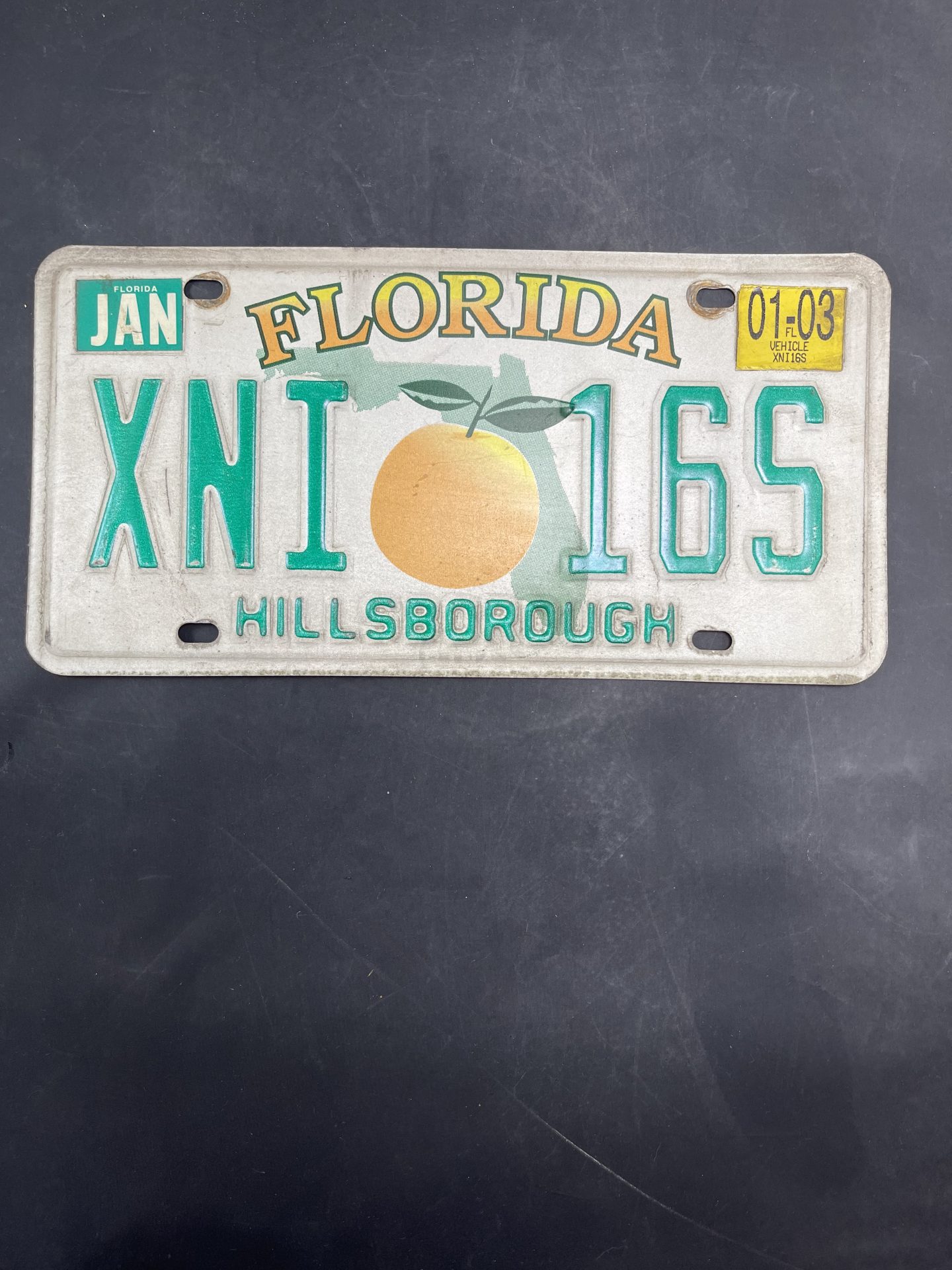 03 FL Green Letters License Plate - Picker Place