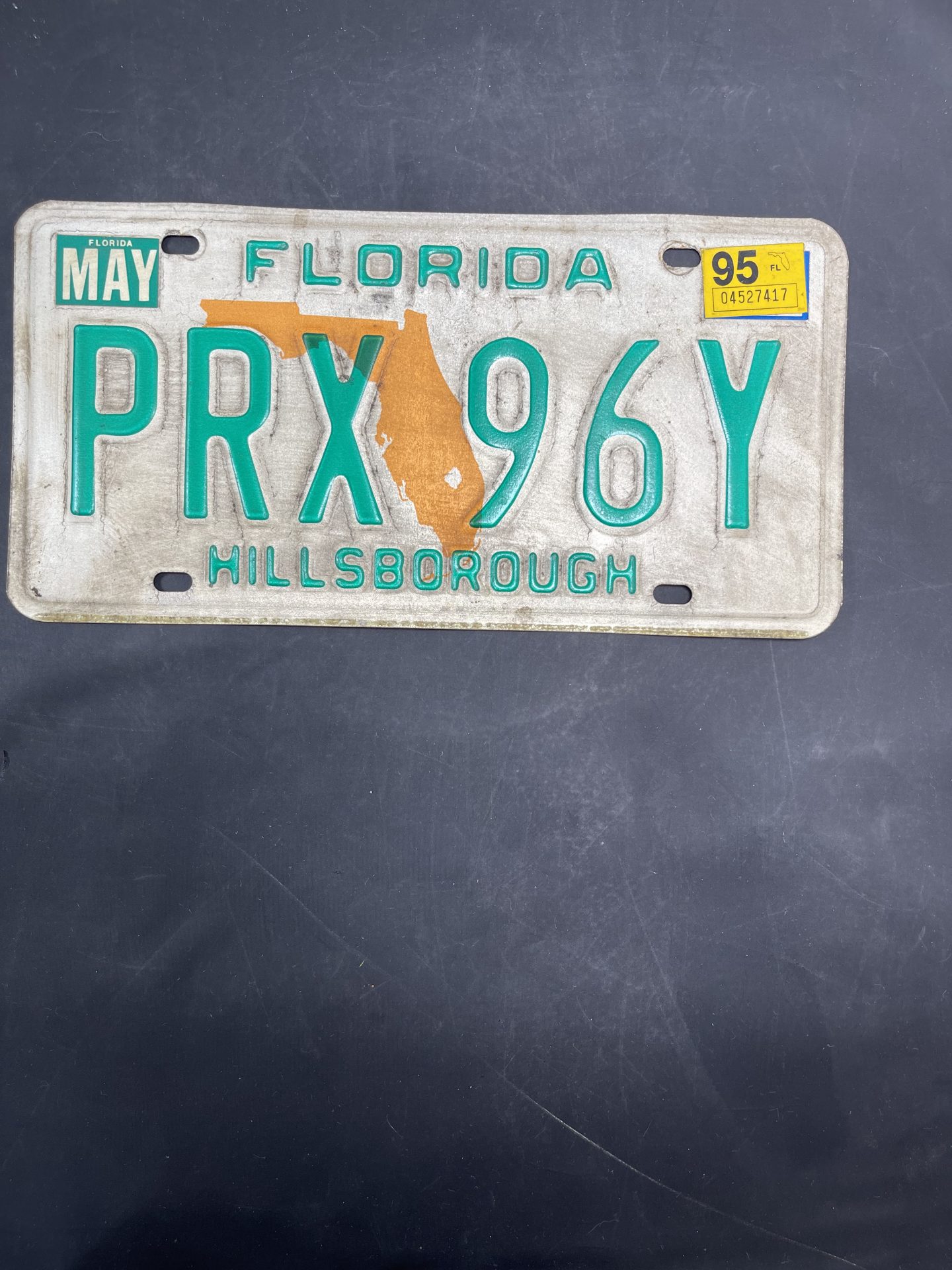 95 FL Green Letters License Plate - Picker Place