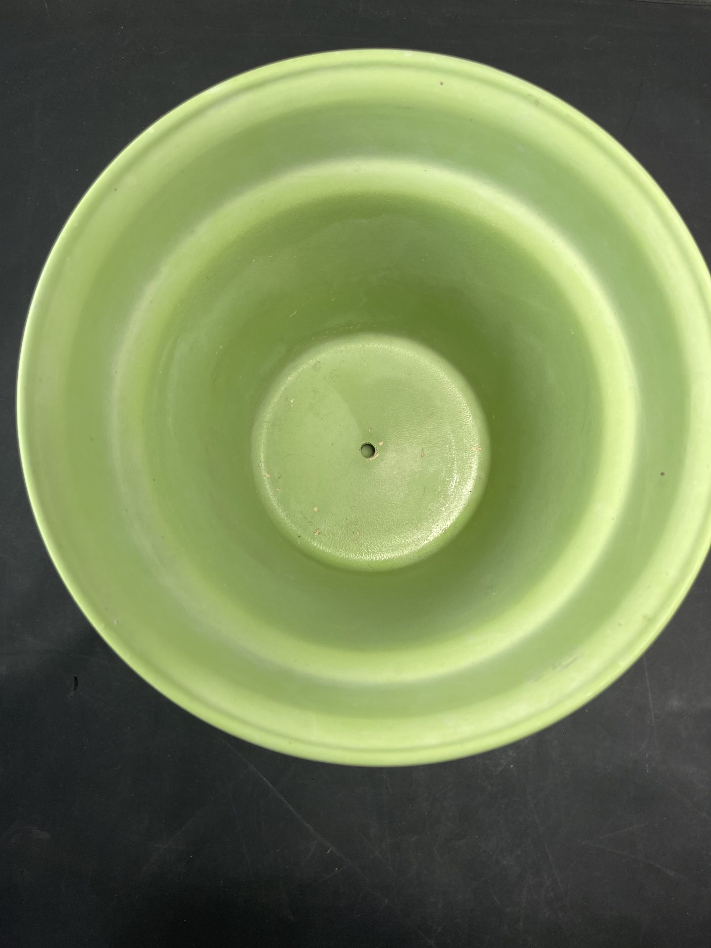 Green Ceramic Pot with Saucer - Picker Place