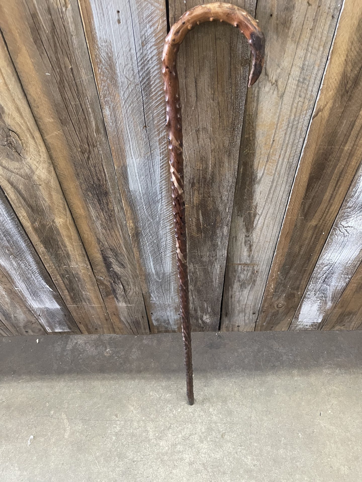 Knotted Carved Wooden Cane - Picker Place