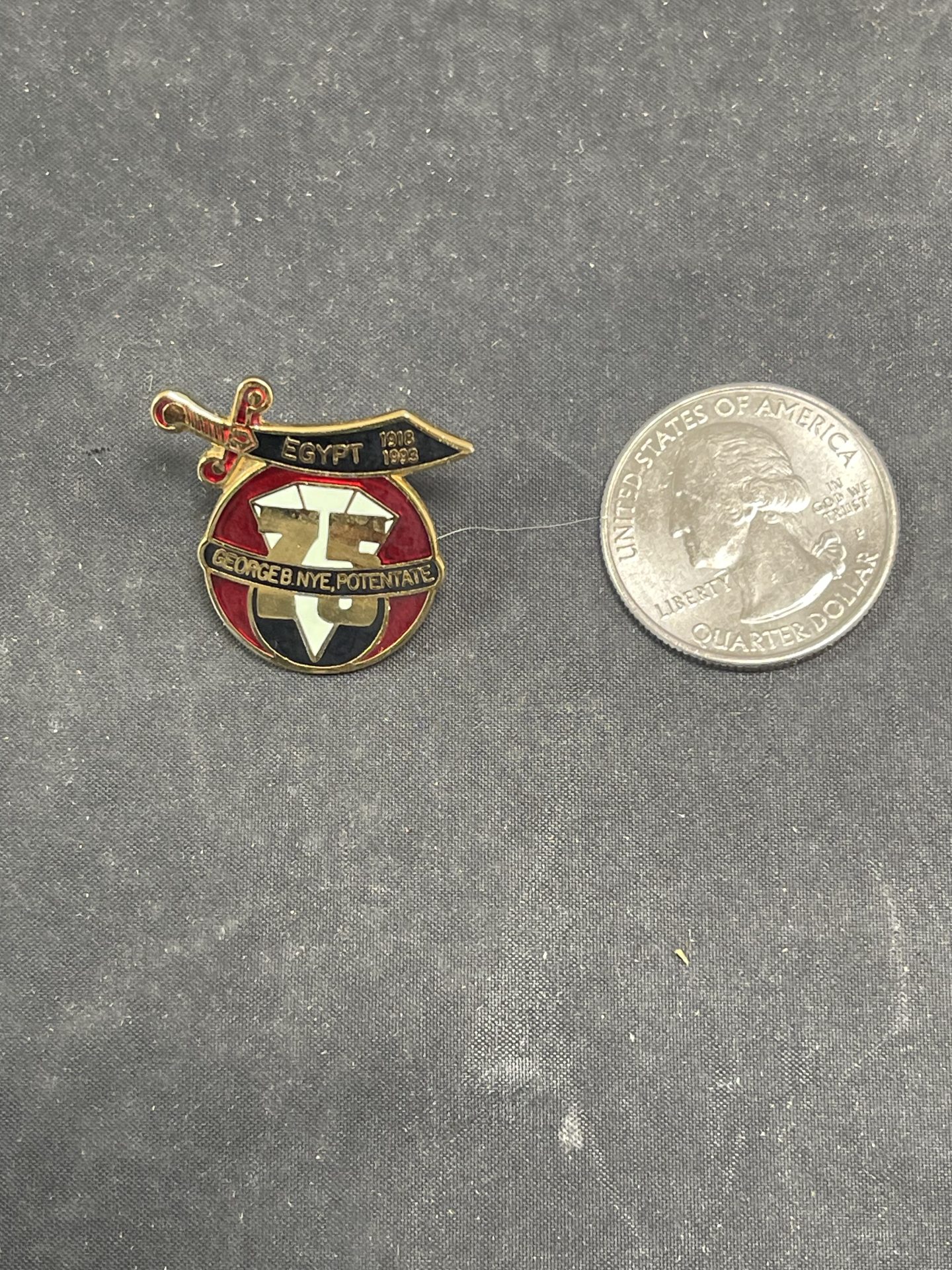 18-93' Shriners Egypt Potentate Pin - Picker Place