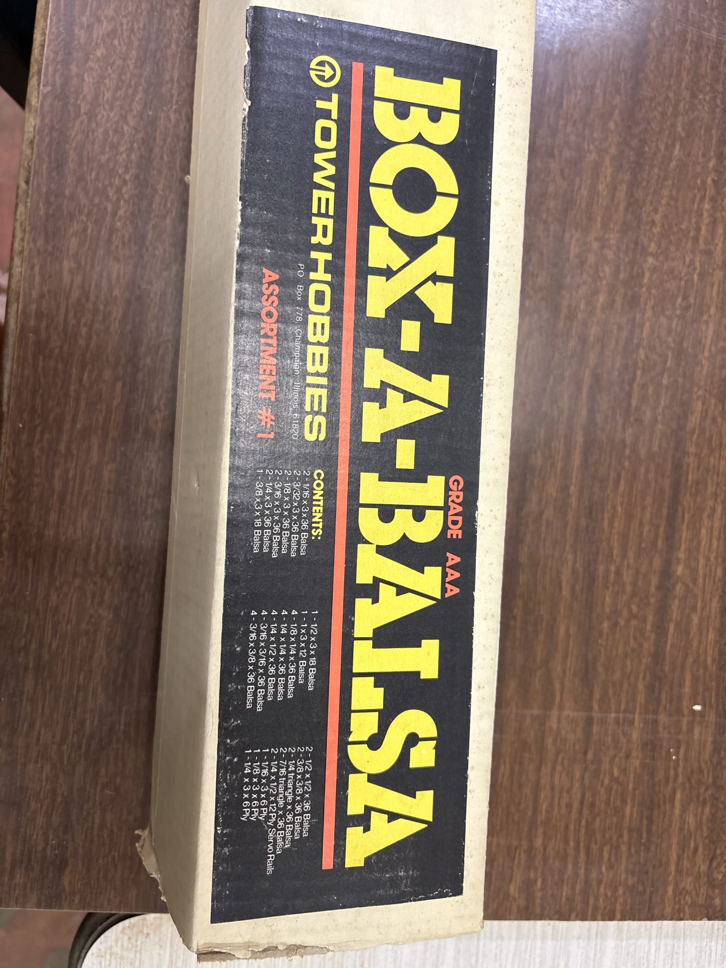 Tower Hobbies Box-A-Balsa Wood Grade AAA Modeling RC Airplane. NOS ...