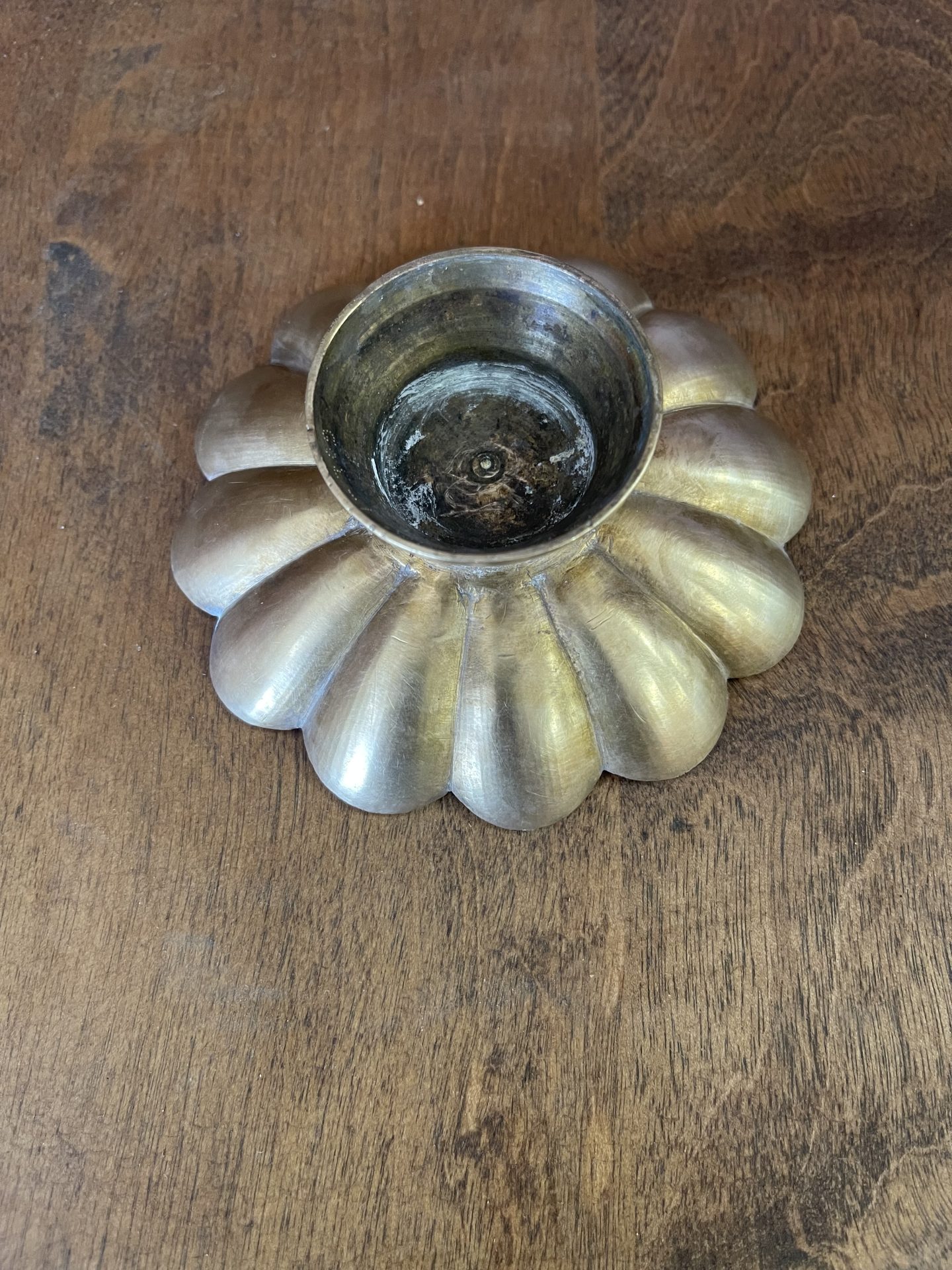 Etched Brass Pedestal Bowl - Picker Place